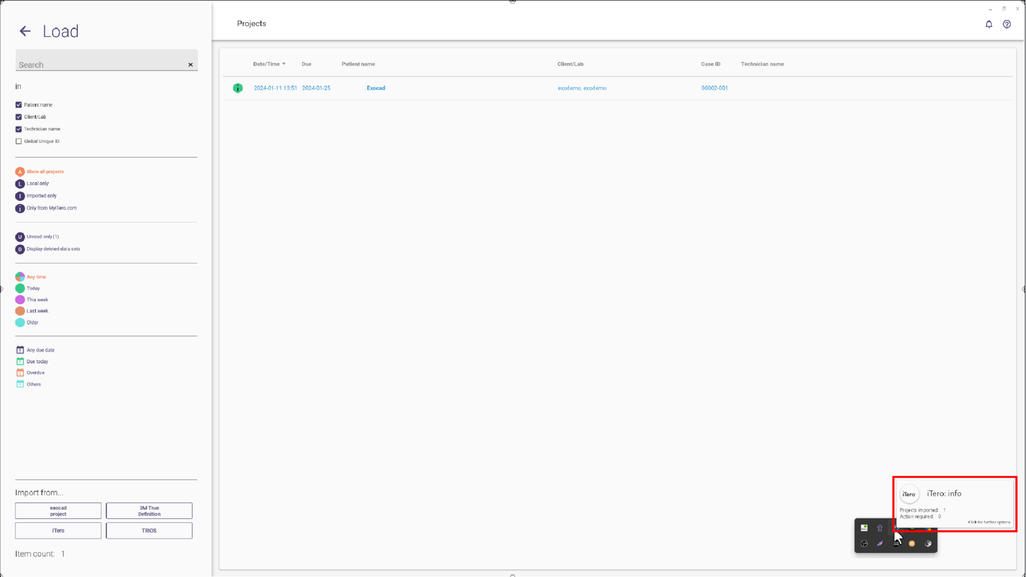 Share 3D preview with iTero doctor - exocad