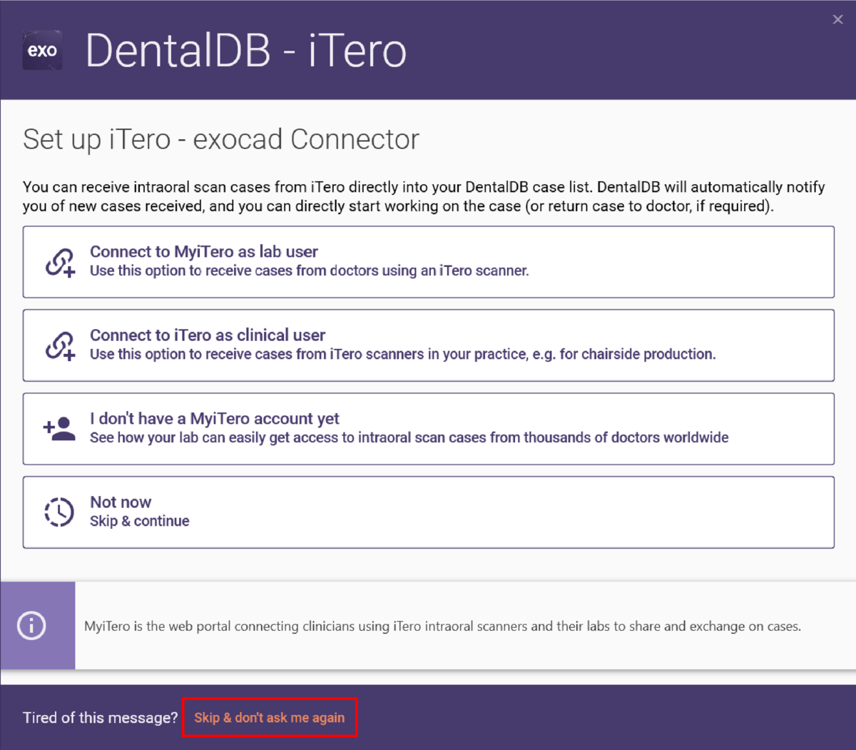 Configurar a integração entre o iTero Element e o exocad - exocad